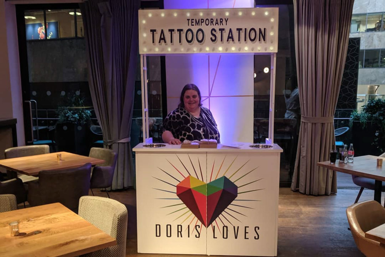 Doris Loves | UK Light Up Letter Hire + Tattoo Station