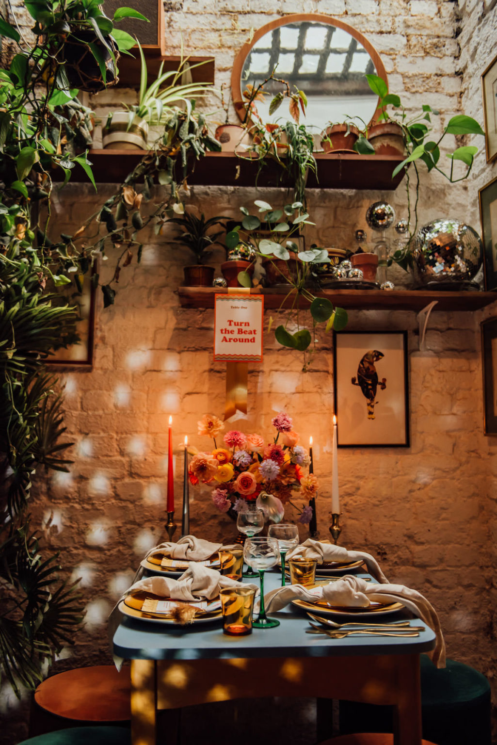 Epic initmate wedding inspo with house-party, disco vibes...