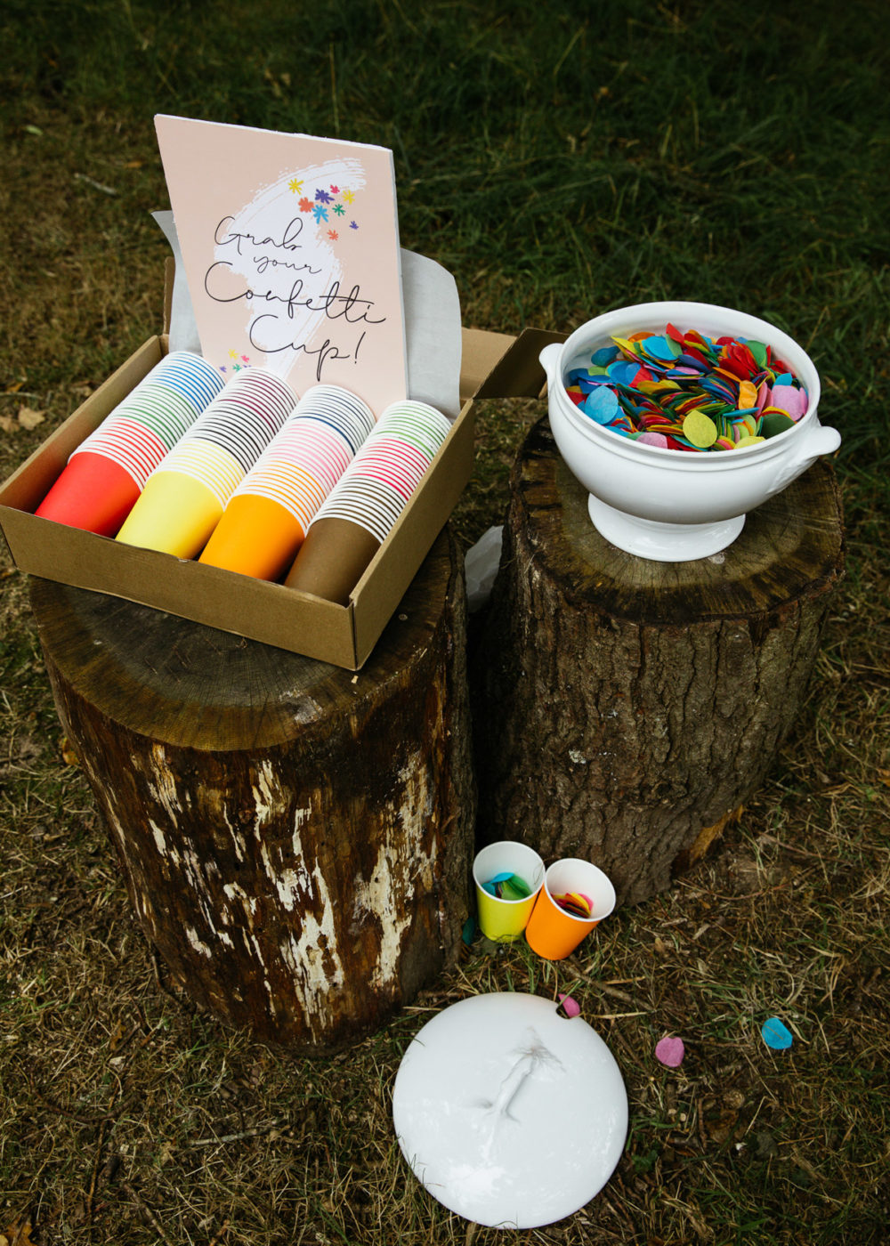 An acid-bright, festival inspired barn wedding in the woods...